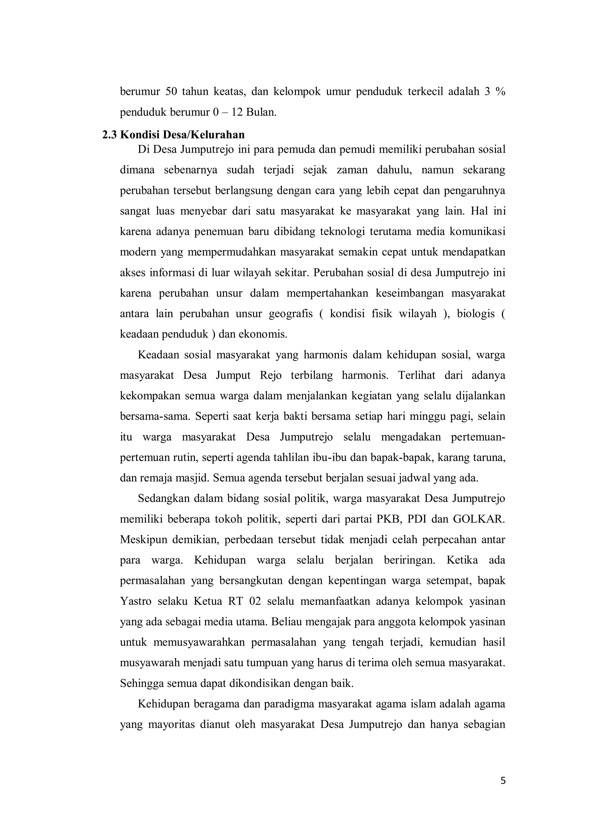 Laporan kkn 2020 rahmad hidayatullah prodi pbi 17 | PDF