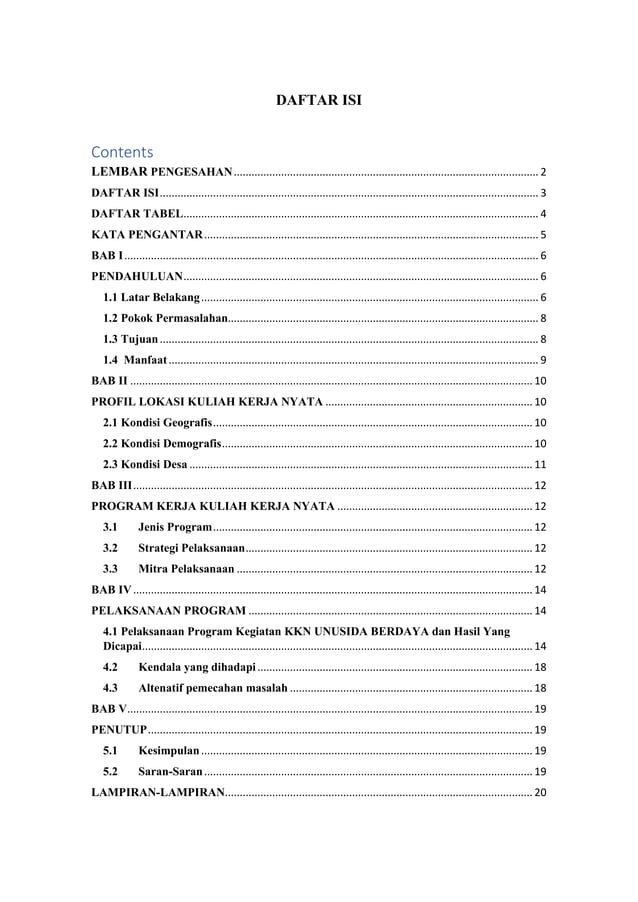 Laporan kkn20 danang | PDF