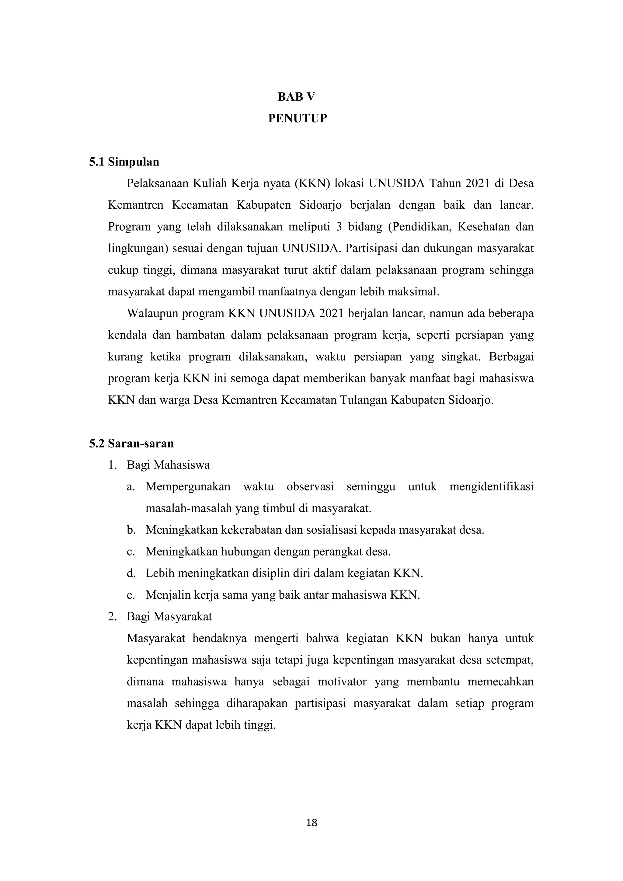 Laporan KKN Ikma Qusnul Nazila | PDF