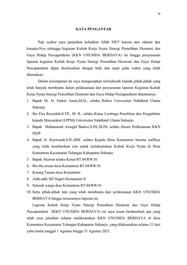 Laporan KKN Ikma Qusnul Nazila | PDF