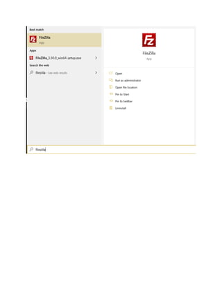 Laporan konfigurasi ftp server dengan file zilla pada windows alim dikonversi | PDF