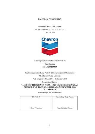 “ANALYSIS TERJADINYA HYDRAULIC LOCK MENGGUNAKAN METODE WHY TREE ...