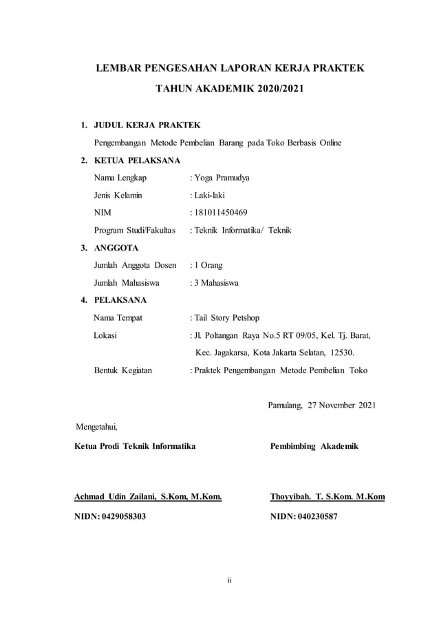 Laporan KERJA PRAKTEK | DOCX