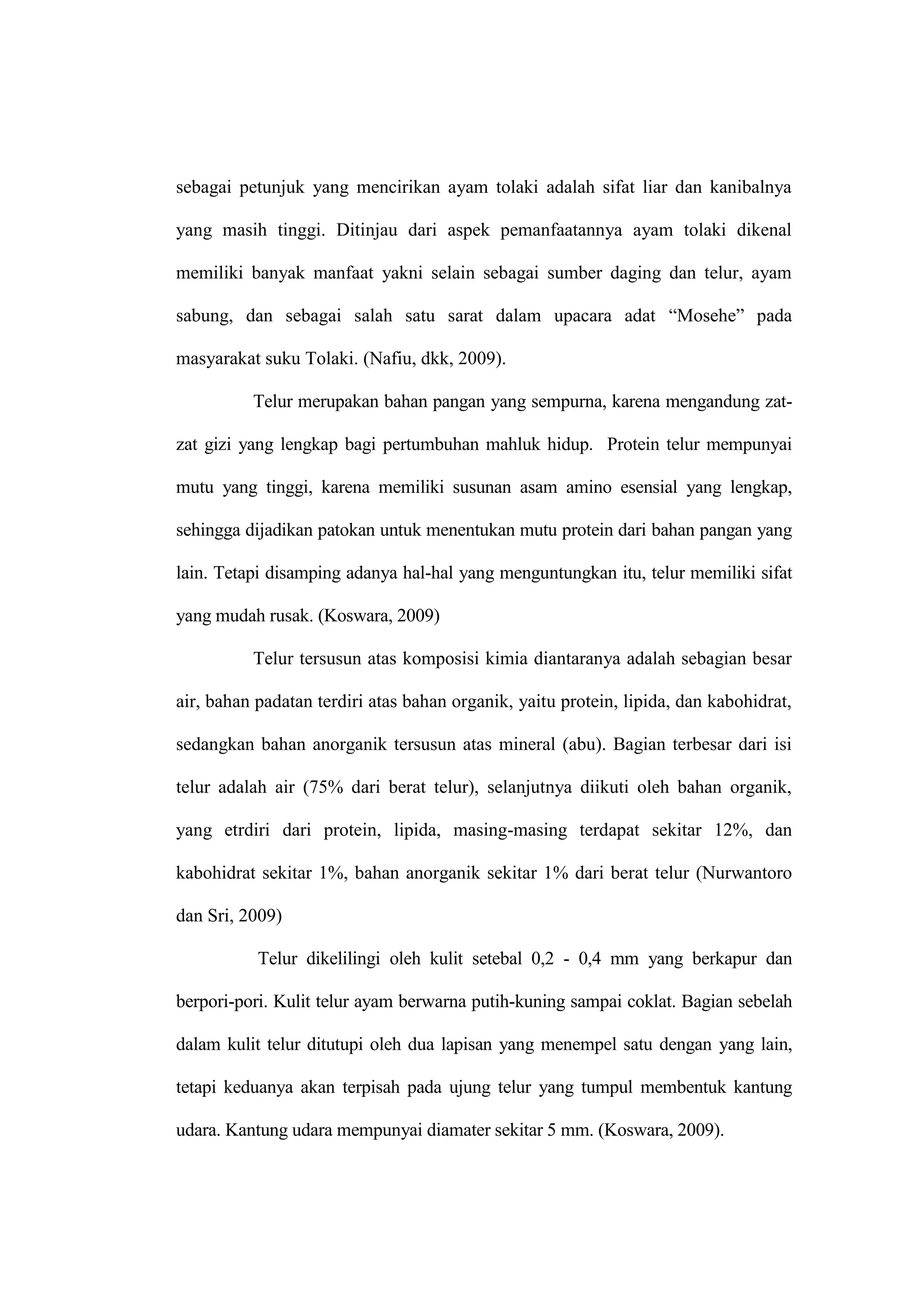 Laporan kualitatif dan kuantitatif telur ayam kampung | PDF
