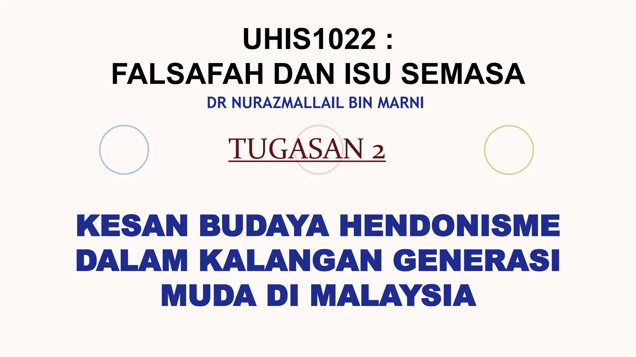 Laporan Kumpulan 2 - FALSAFAH DAN ISU SEMASA - KESAN BUDAYA HINDONISME DALAM KALANGAN GENERASI ...