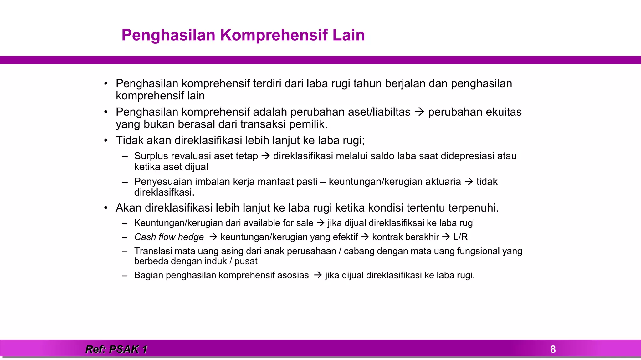 Laporan laba rugi dan penghasilan komprehensif lain | PPTX