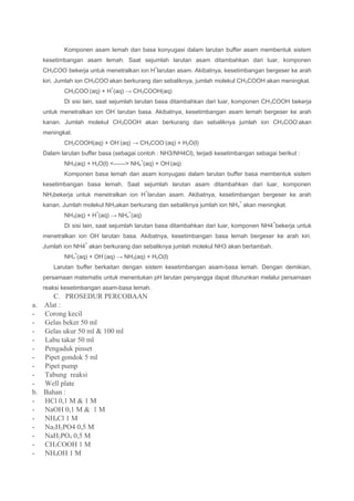 Laporan larutan penyangga | DOC