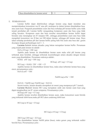 Laporan larutan penyangga | DOC
