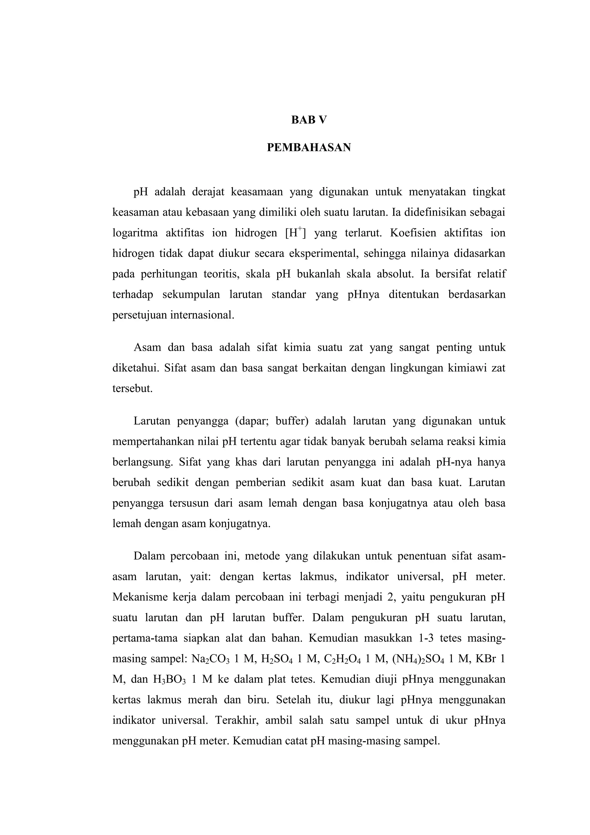 pH dan Larutan Buffer | DOCX