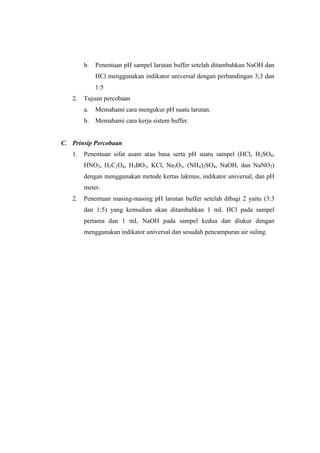 pH dan Larutan Buffer | DOCX