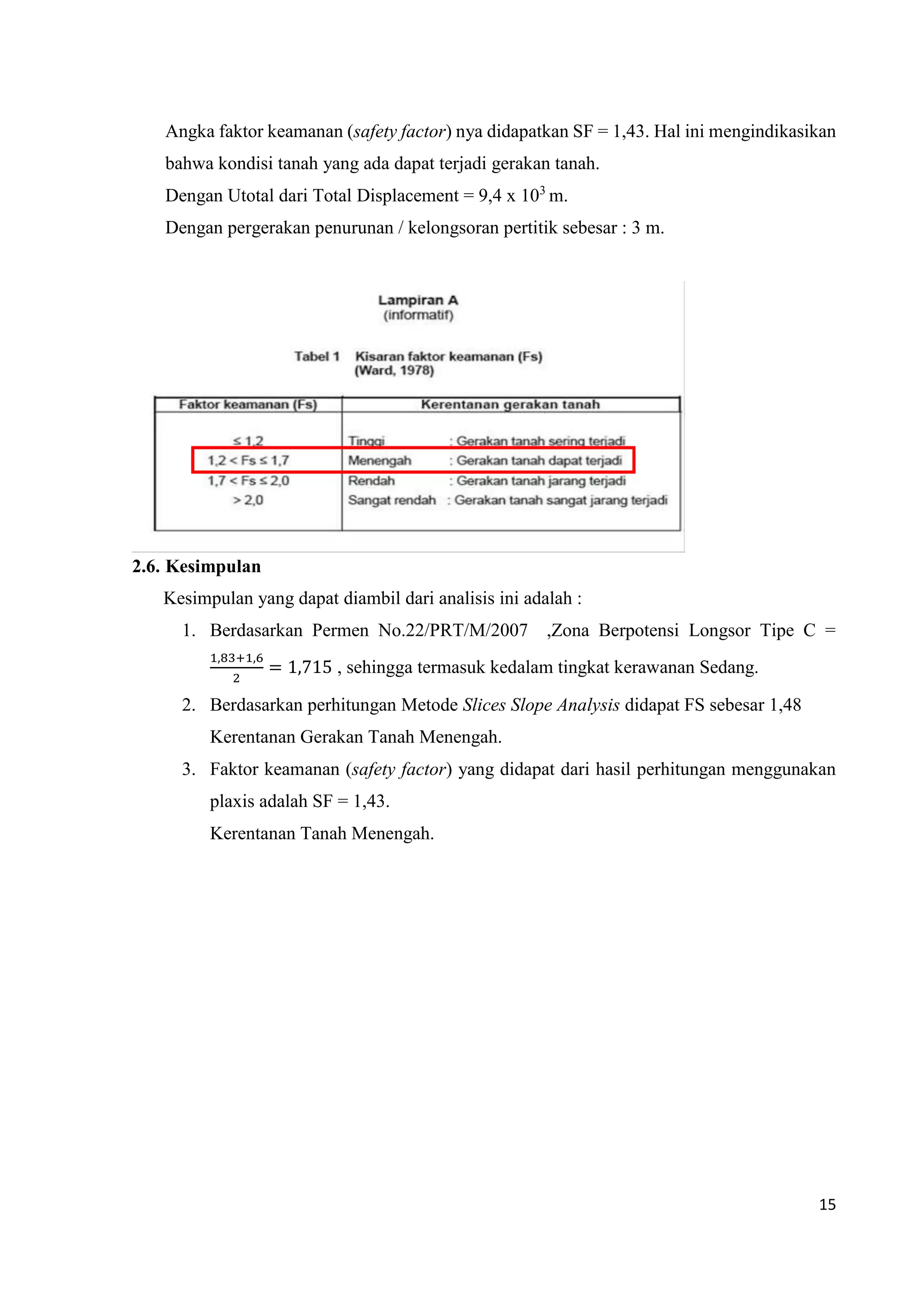 Laporan lereng andang plaxis | PDF