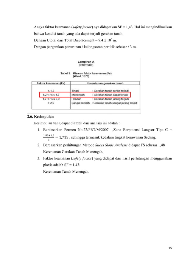 Laporan lereng andang plaxis | PDF