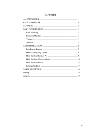 Laporan lereng andang plaxis | PDF