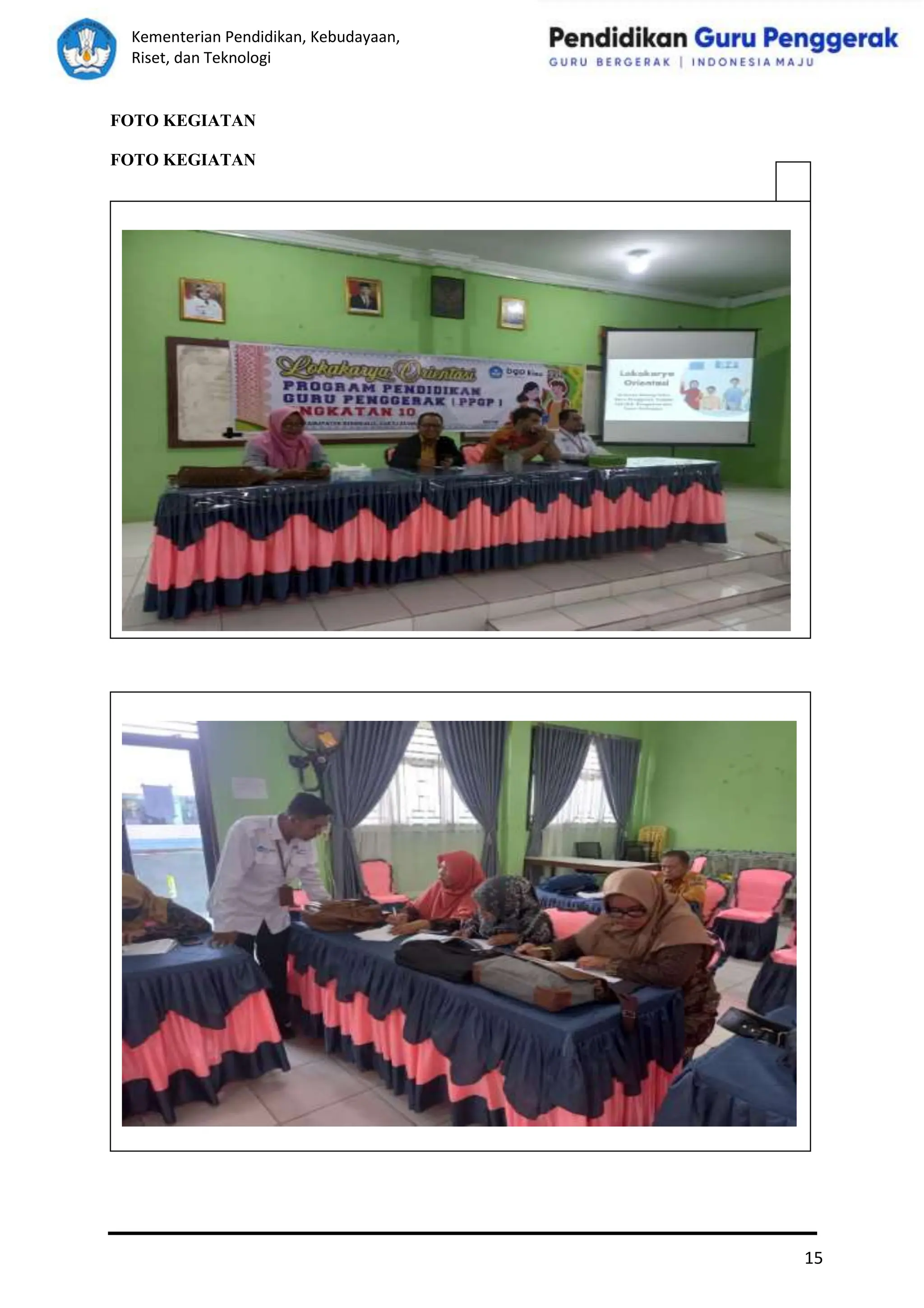 Contoh laporan lokakarya pendidikan guru penggerak | DOCX
