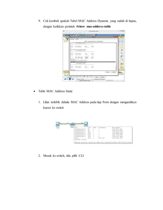 MAC Address Table Management menggunakan Cisco Packet Tracer | DOCX