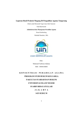 Laporan magang | PDF