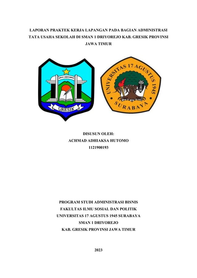 Tugas Kuliah : Laporan Akhir Magang di Instansi Pendidikan Sekolah SMA ...