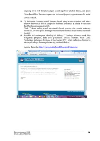 Laporan magang mahasiswa TI Universitas Wahab Chasbullah Jombang | DOC