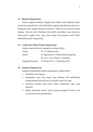 contoh laporan magang kerja "MECROZE" | PDF