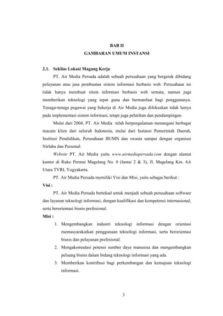 contoh laporan magang kerja "MECROZE" | PDF