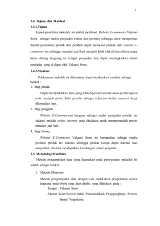Laporan Makalah Pembuatan Website E Commerce Basis Data Docx