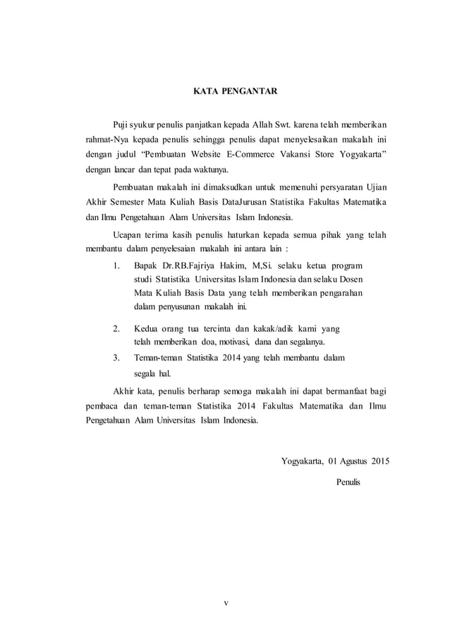Laporan Makalah Pembuatan Website E Commerce Basis Data Docx