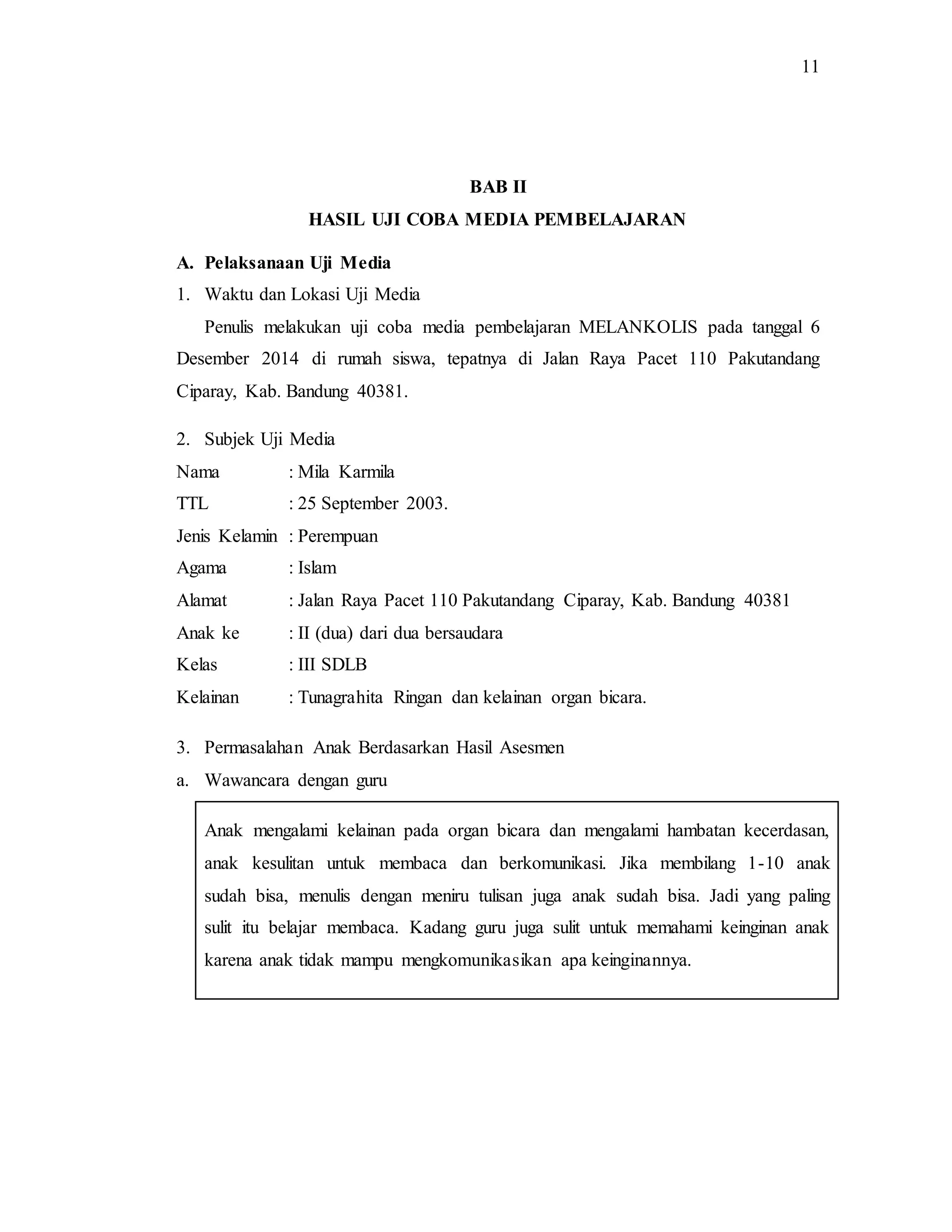 Laporan Media Pembelajaran Membaca Permulaan dan Menulis | DOCX