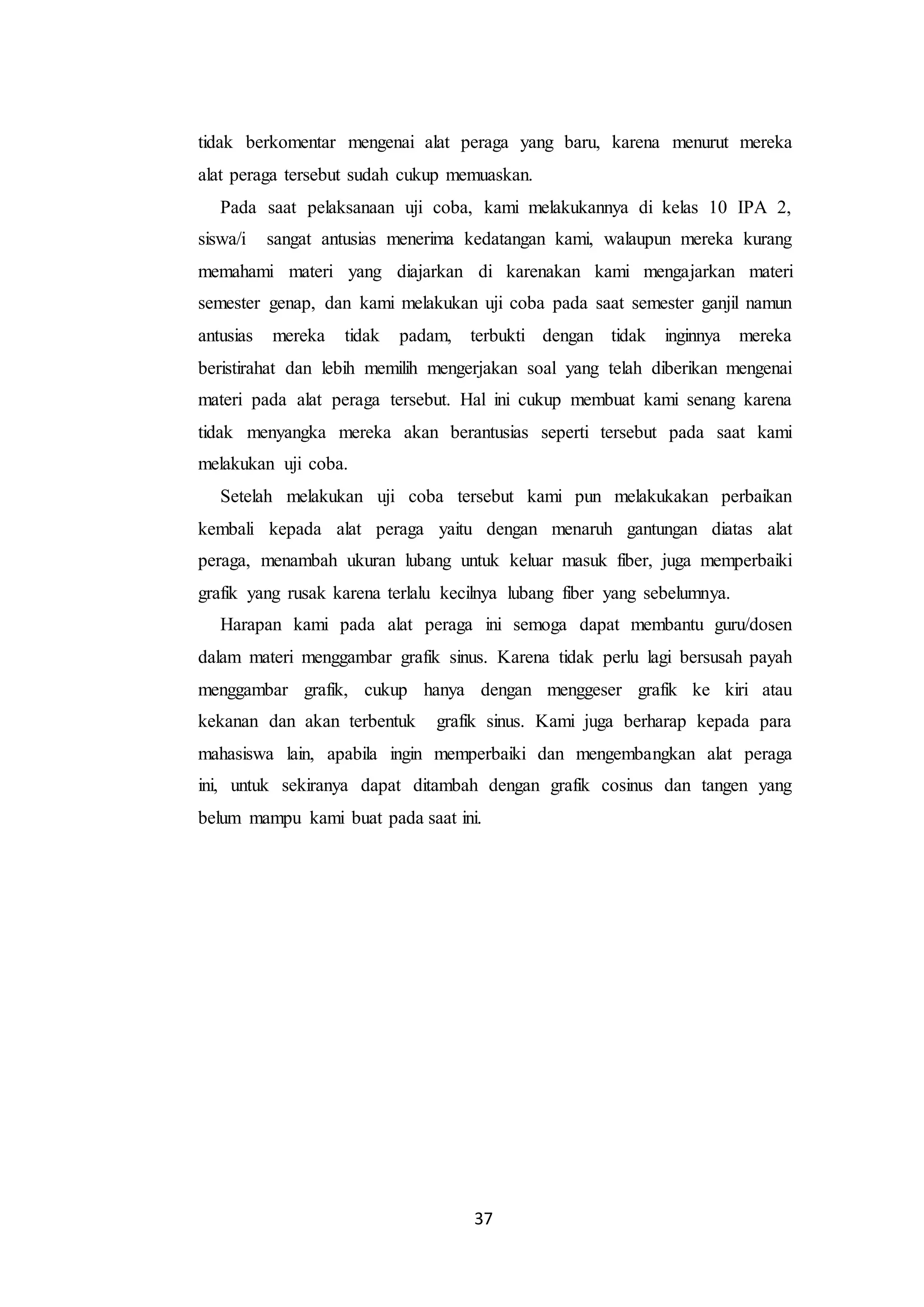 Laporan media uji coba matematika 4 | DOCX