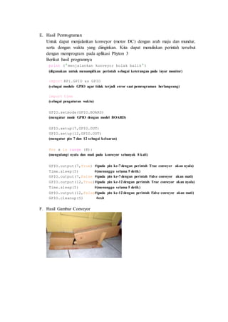 Laporan mikroprosesor conveyor | DOCX