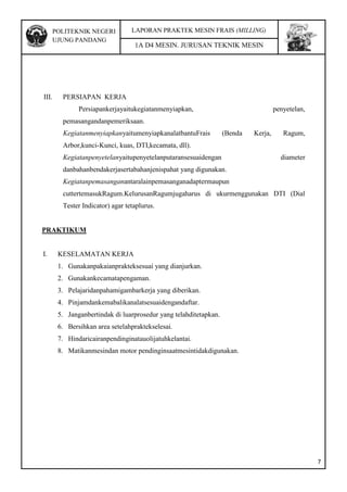 Laporan milling | DOCX