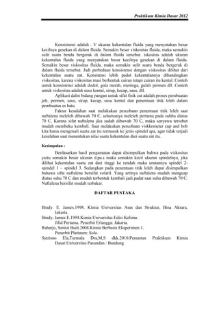 Laporan mingguan Sifat Fisik Zat devi | PDF