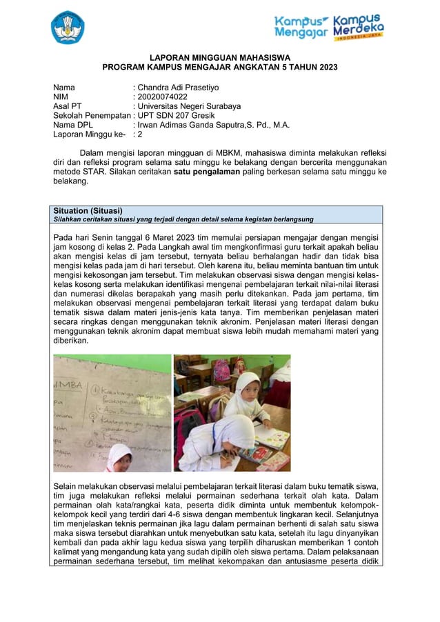 Laporan Minggu Ke-3 - Chandra A PRS.docx