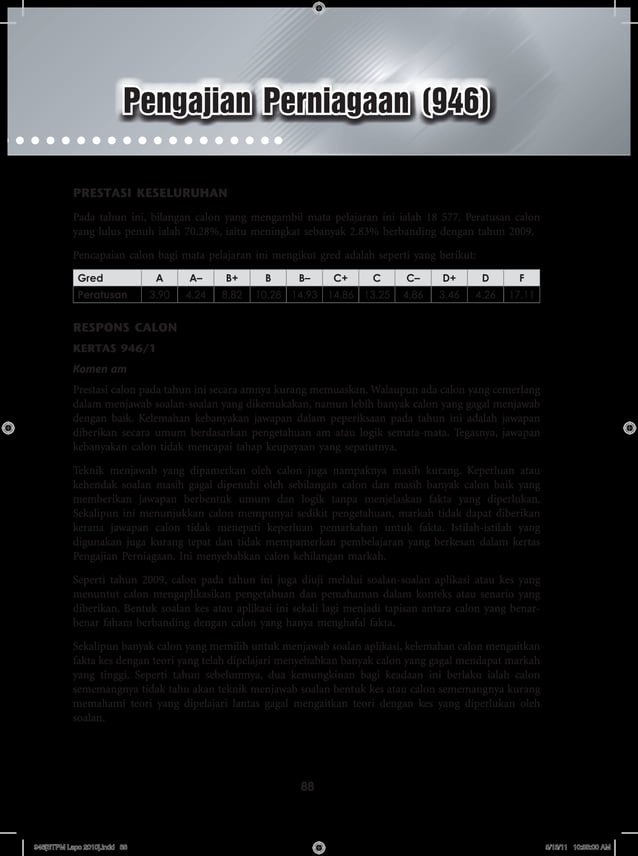 Laporan mpm 2010 | PDF