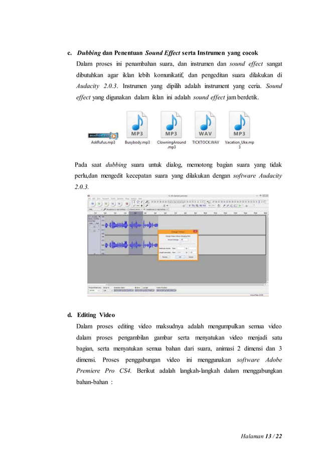 Contoh Laporan Uji Kompetensi Keahlian Multimedia Iklan Produk Mushroomsy | DOCX