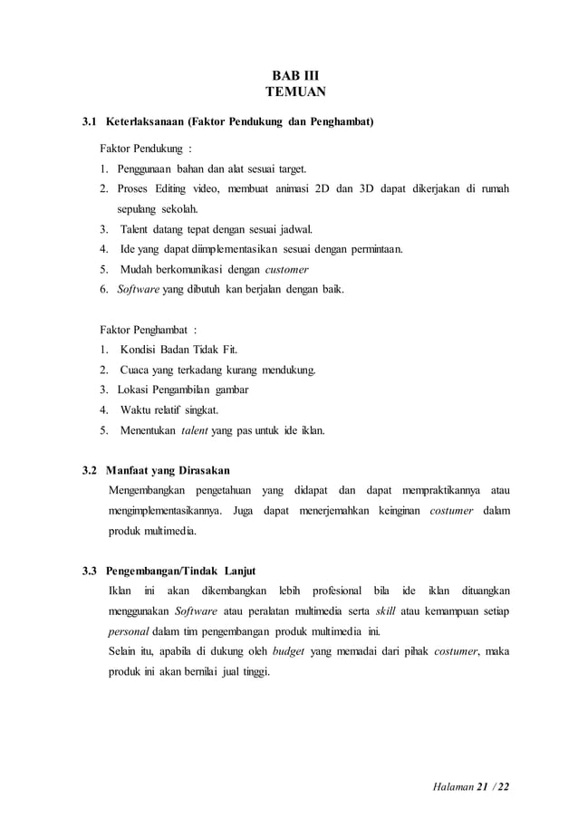 Contoh Laporan Uji Kompetensi Keahlian Multimedia Iklan Produk Mushroomsy | DOCX