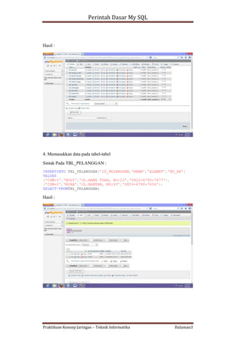 Laporan my sql | DOCX