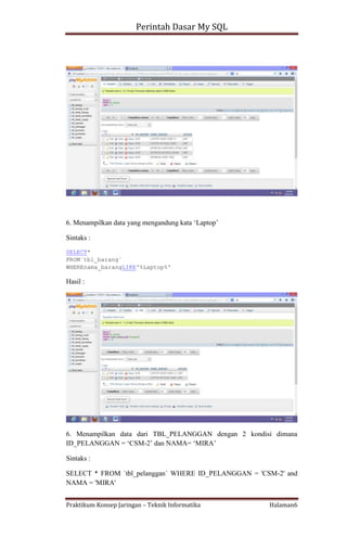 Laporan my sql | DOCX