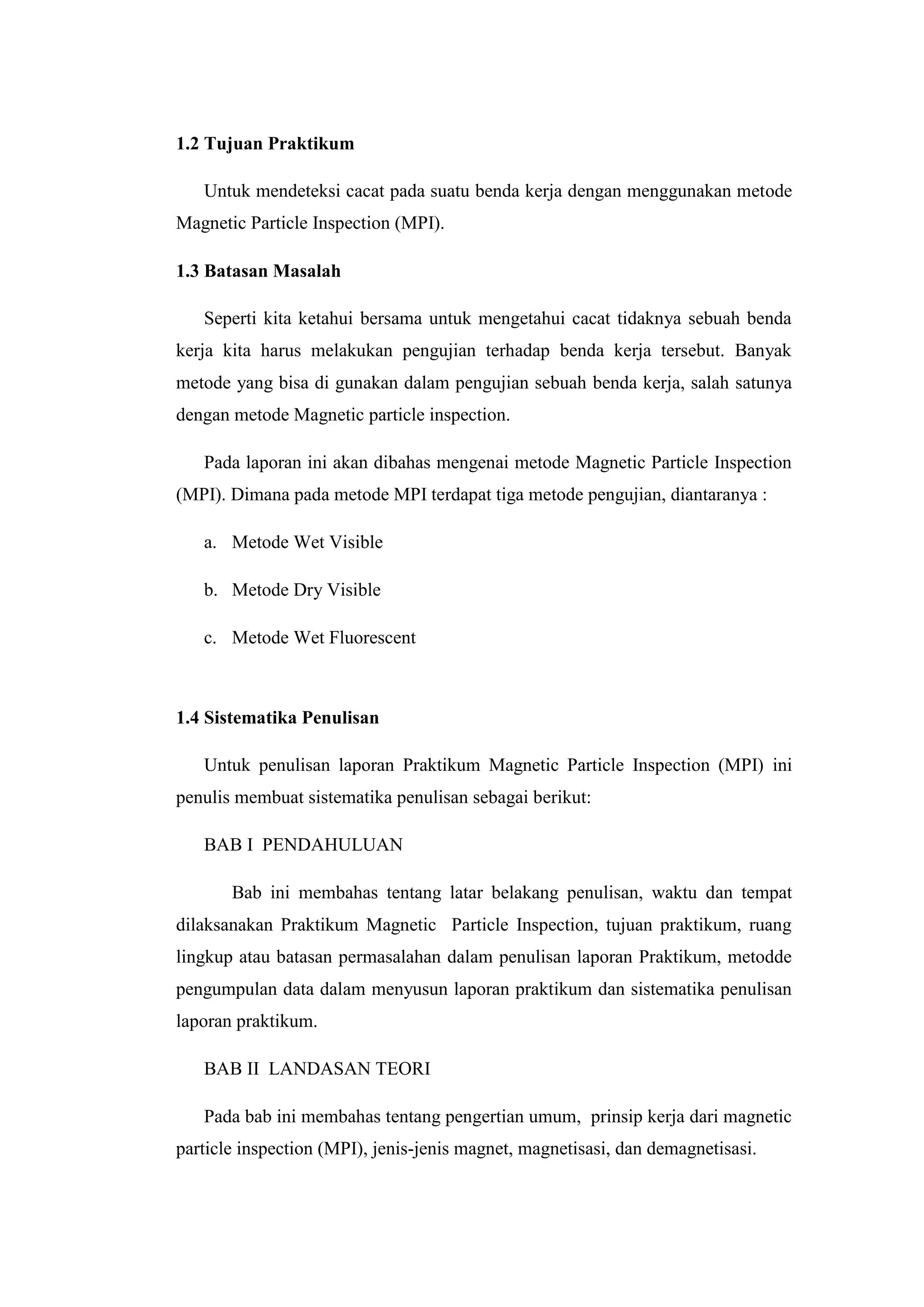 Laporan NDT, magnetic particle inspection (mpi) | PDF Laporan NDT, magnetic particle inspection (mpi) | PDF