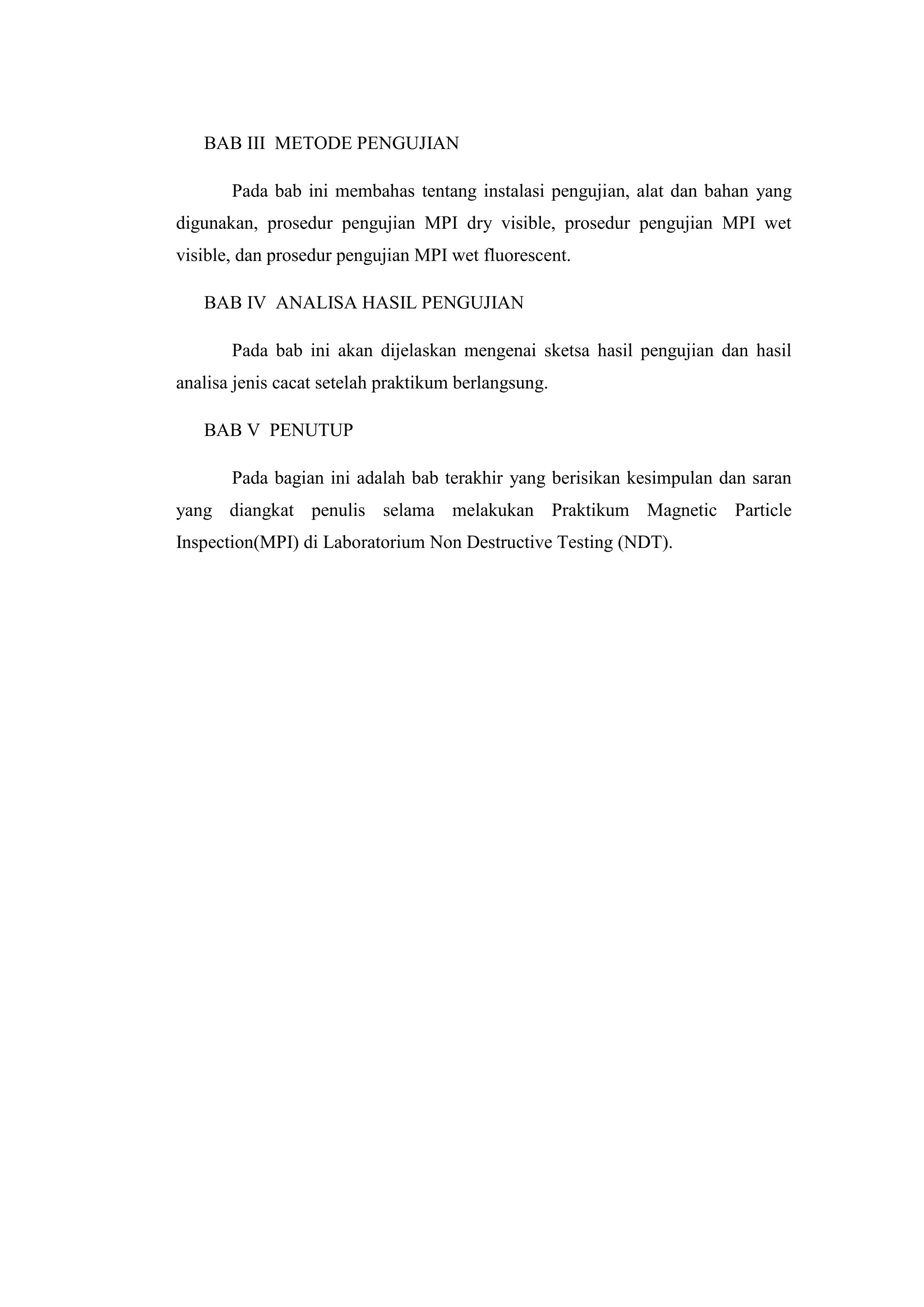 Laporan NDT, magnetic particle inspection (mpi) | PDF