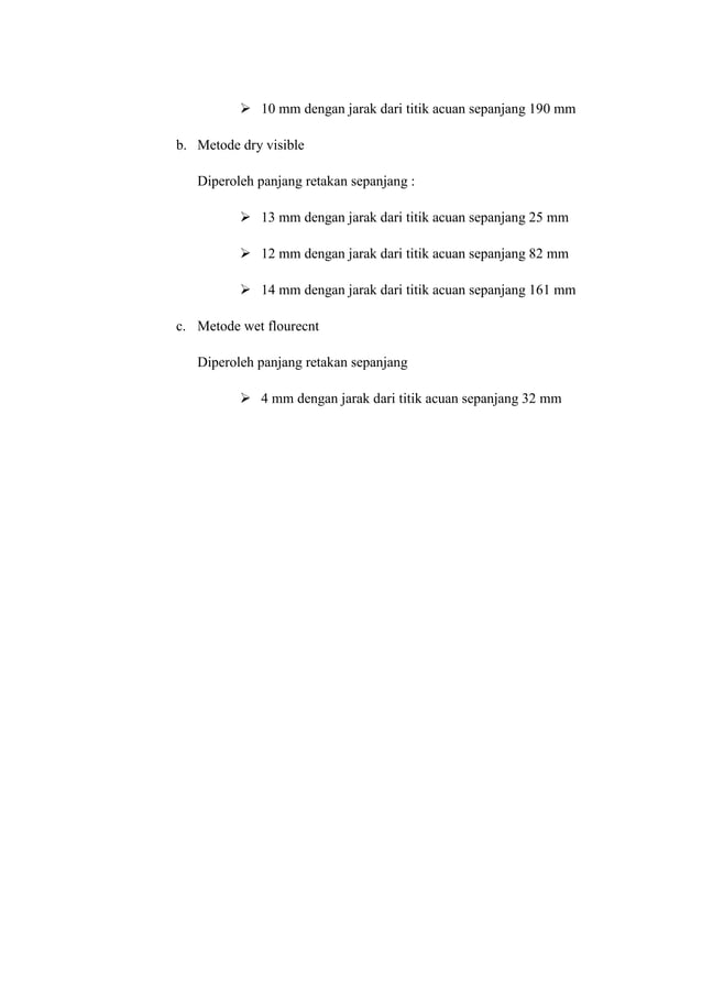 Laporan NDT, magnetic particle inspection (mpi) | PDF