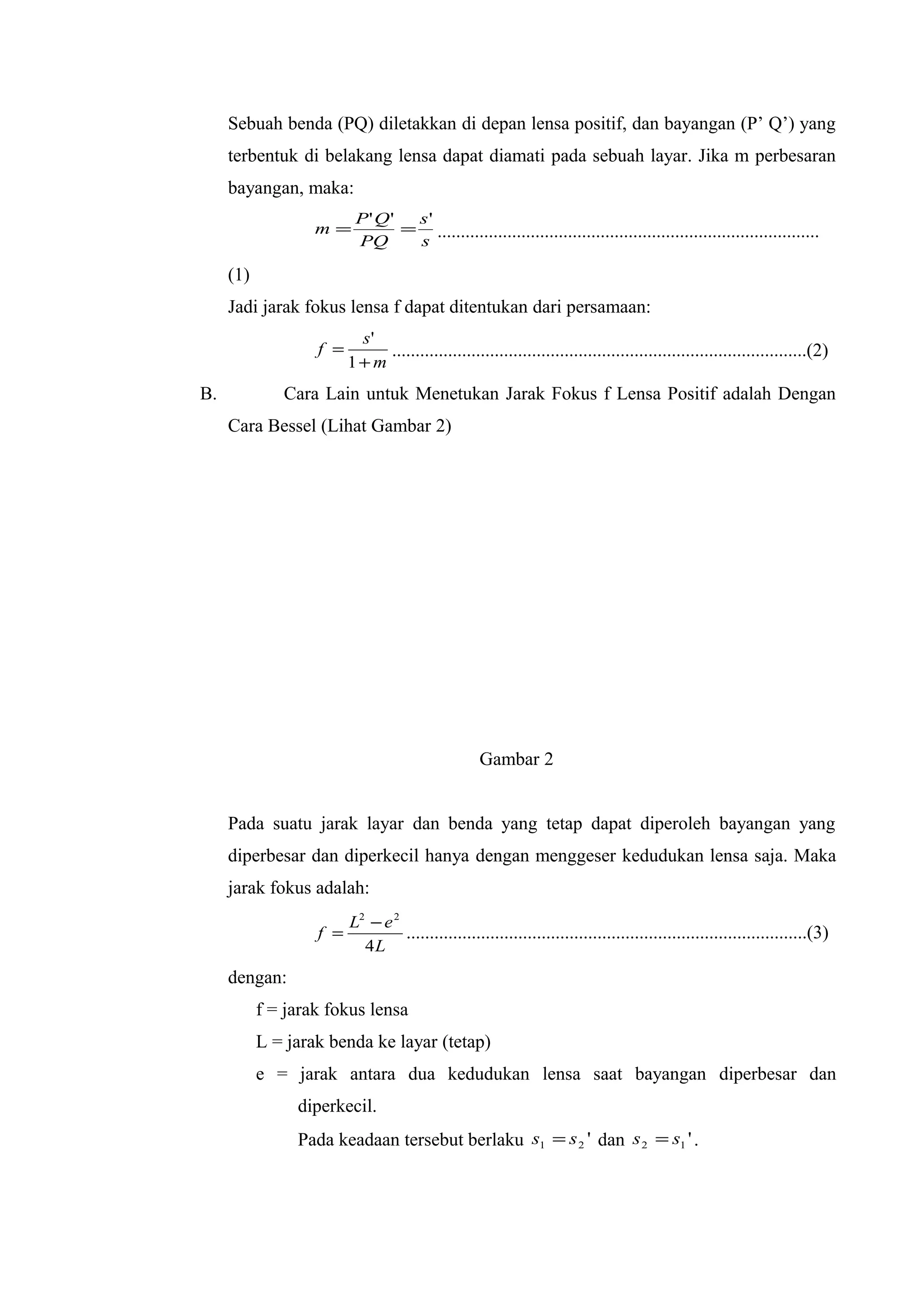 Laporan Rumus Rumus Lensa (O1) | DOC