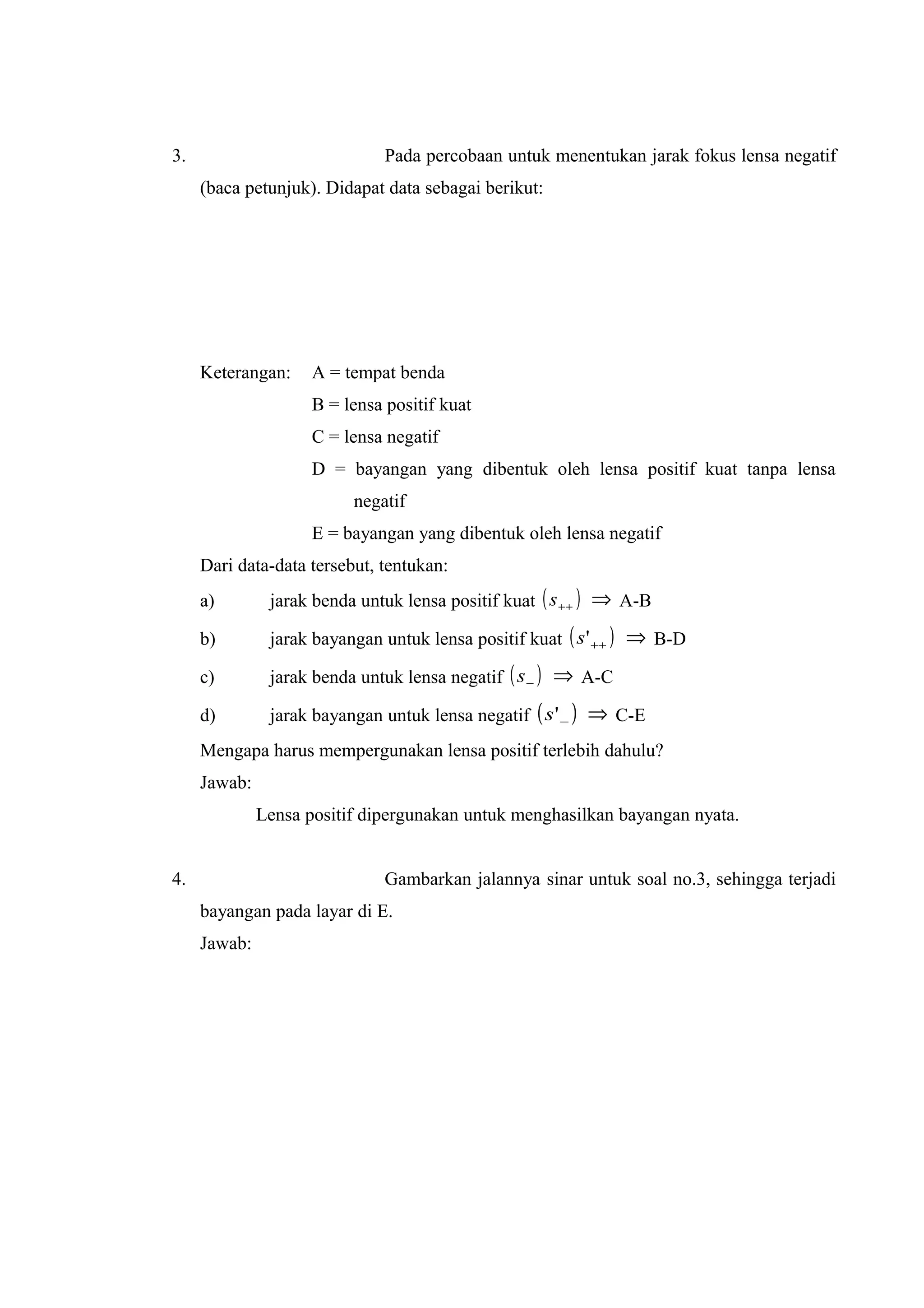 Laporan Rumus Rumus Lensa (O1) | DOC