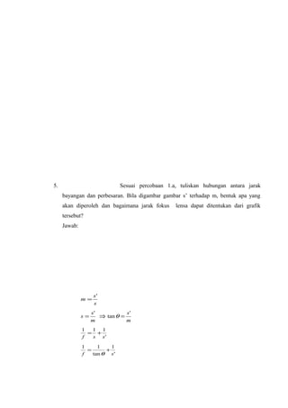 Laporan Rumus Rumus Lensa (O1) | DOC