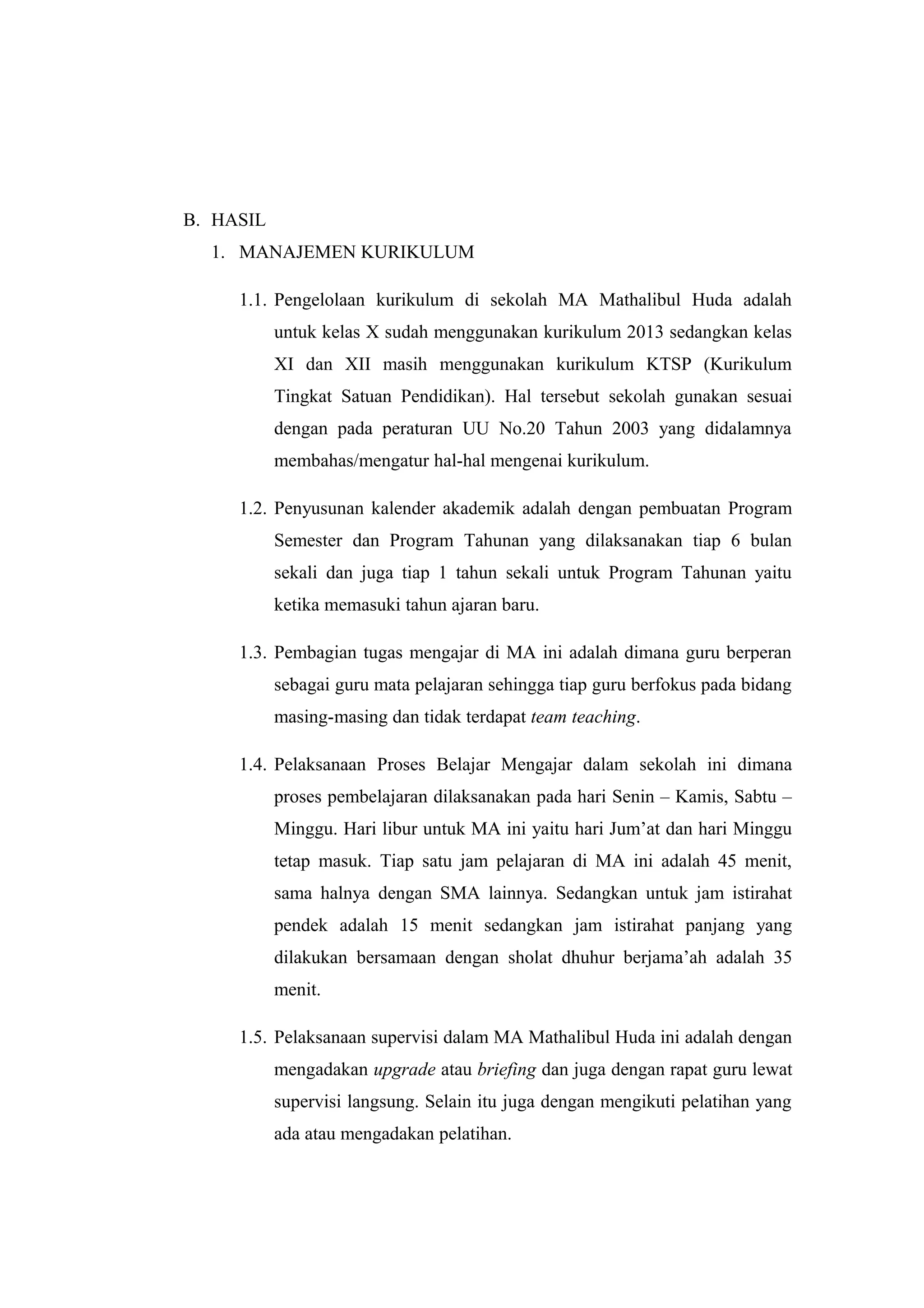 Laporan observasi | DOC