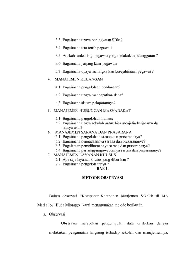 Laporan observasi | DOC