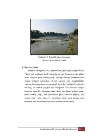 Laporan observasi bendung simongan | PDF