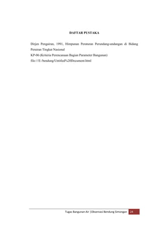 Laporan observasi bendung simongan | PDF