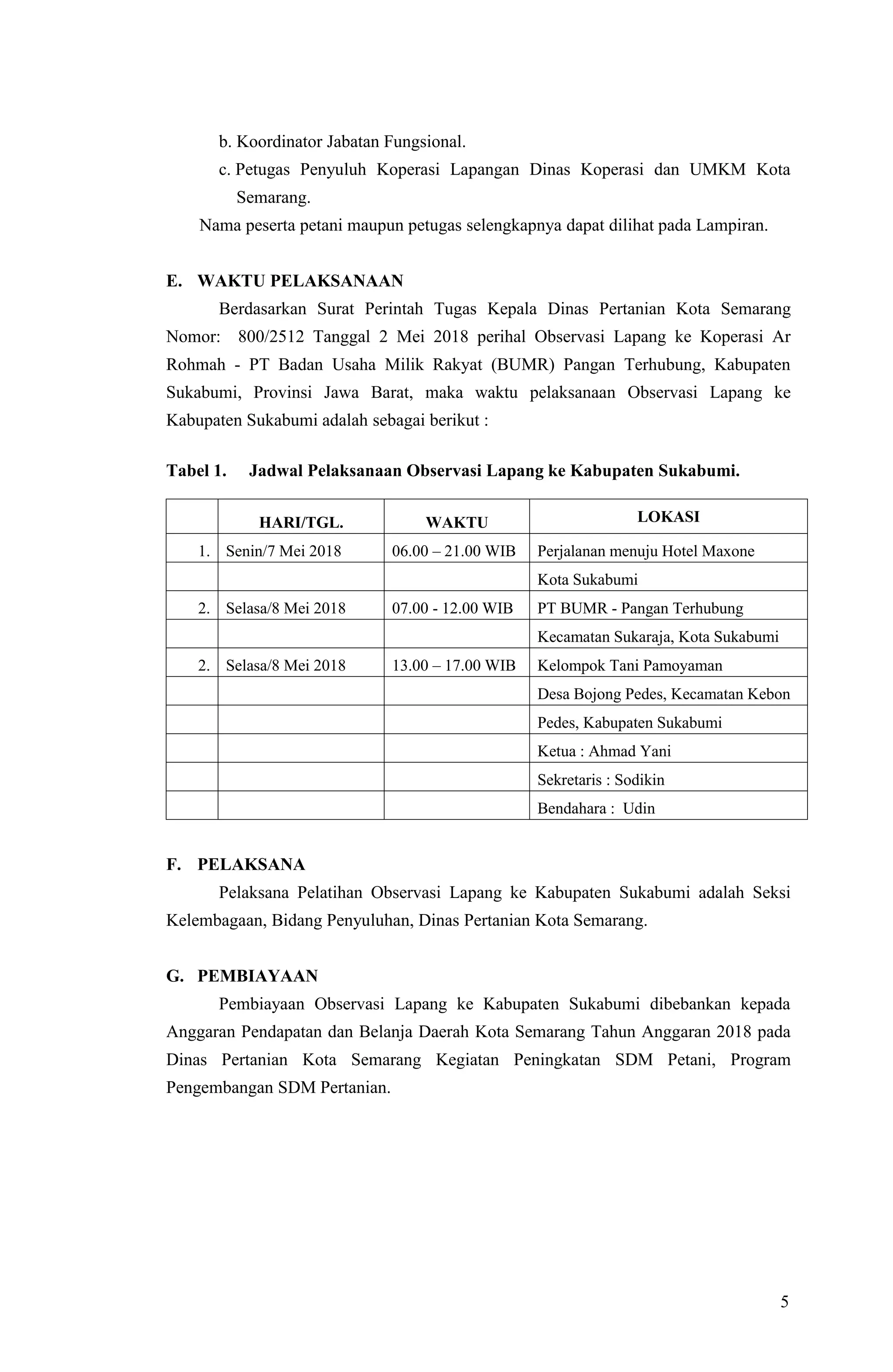 Laporan Observasi Lapang ke Kabupaten Sukabumi | PDF