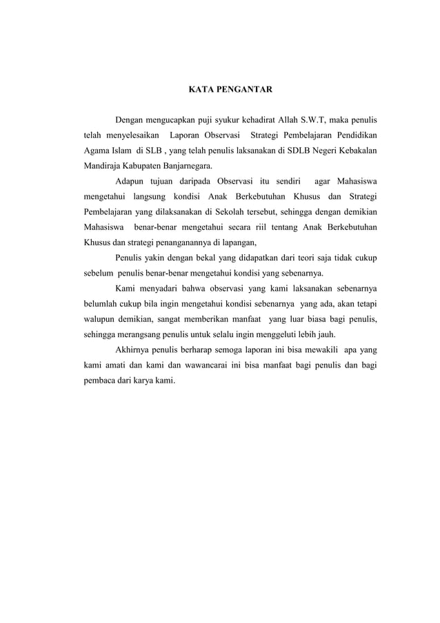 Laporan observasi slb | DOCX