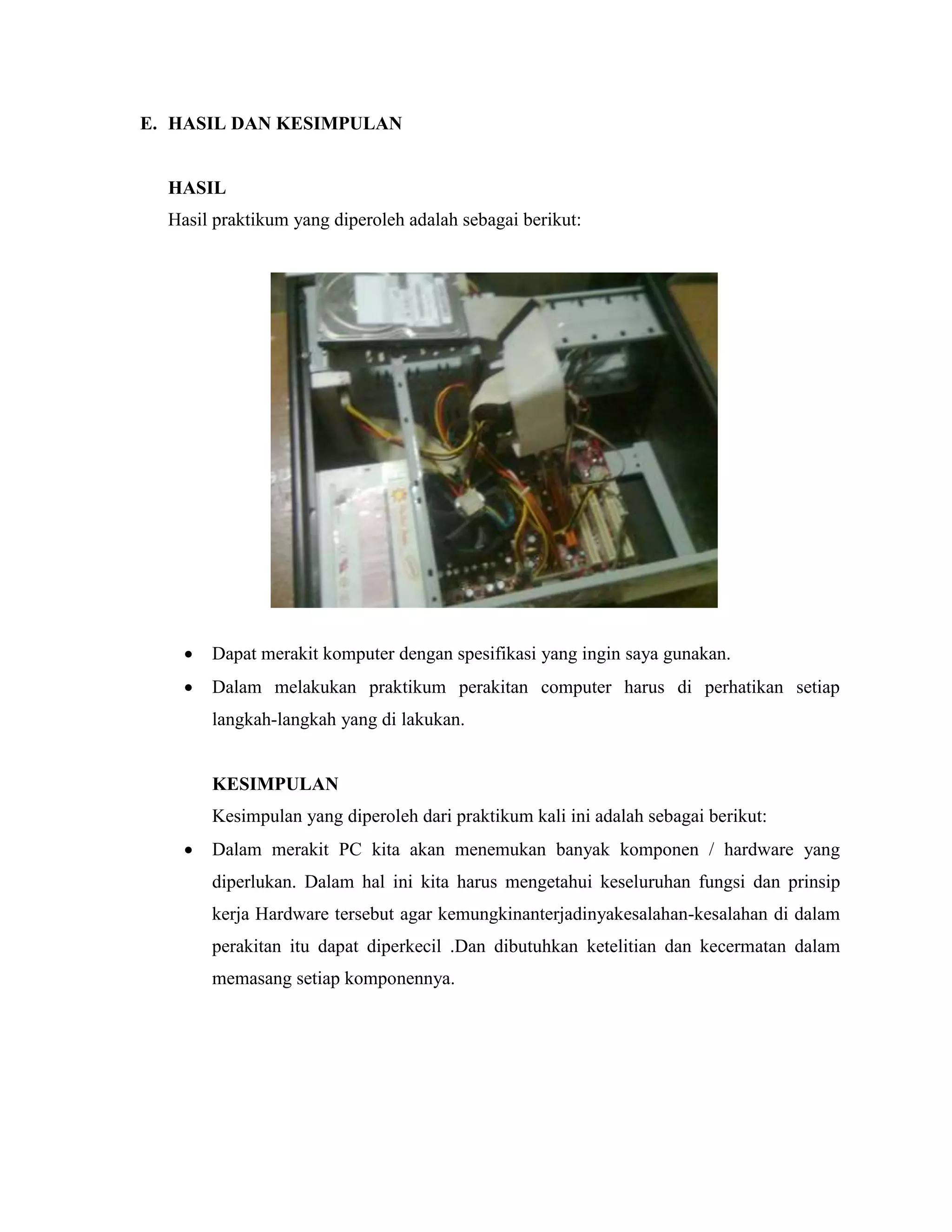 Laporan Perakitan PC | DOCX